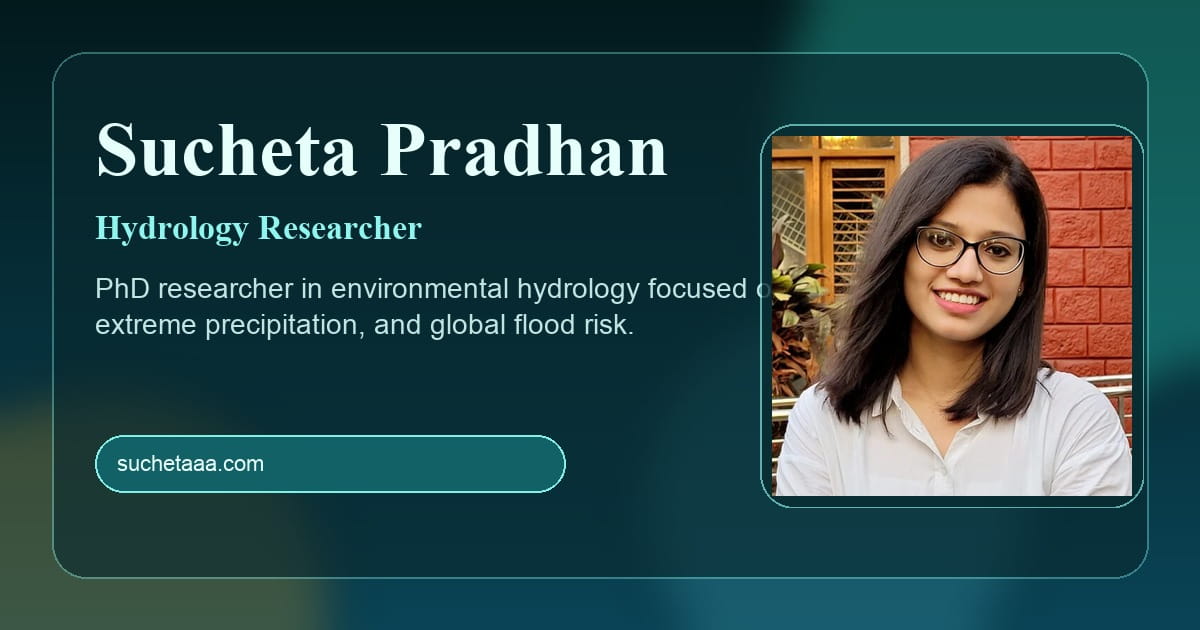 Sucheta Pradhan | Hydrology Researcher
